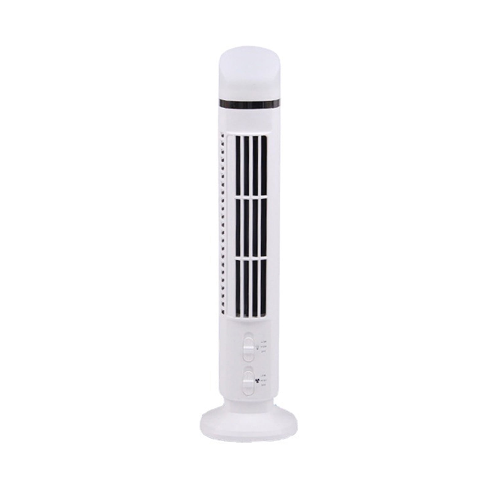 Bluethy 1 Set Mini Tower Fan USB Interface Adjustable 2 Gears LED Light ...