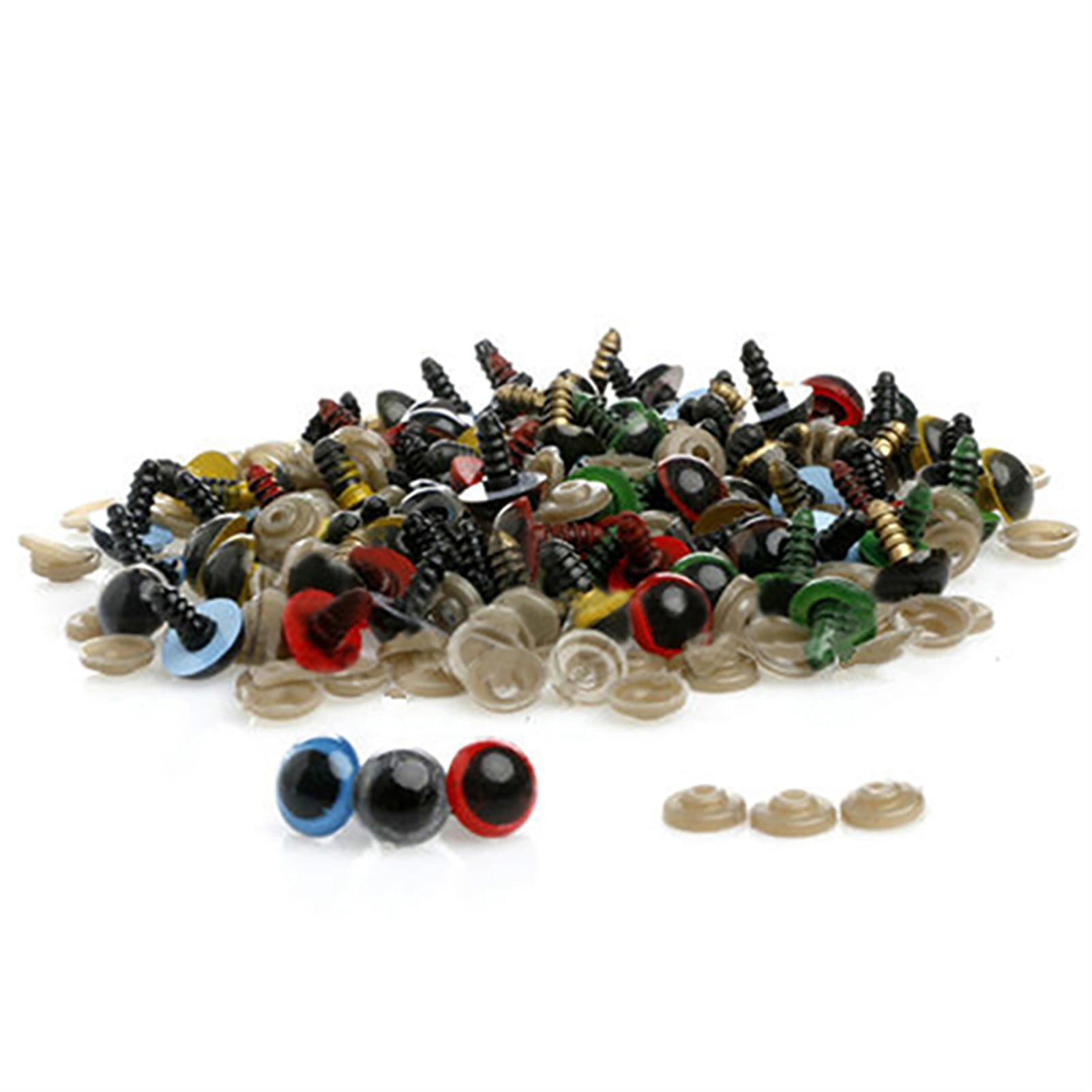Bluethy 100 Pcs 8-20mm Plastic Safety Eyes for Teddy Bear Doll Animal ...