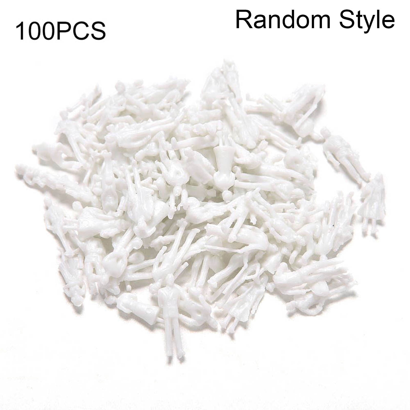 Bluethy 100Pcs 1/25 to 1/200 Scale Mini Unpainted White Model People ...