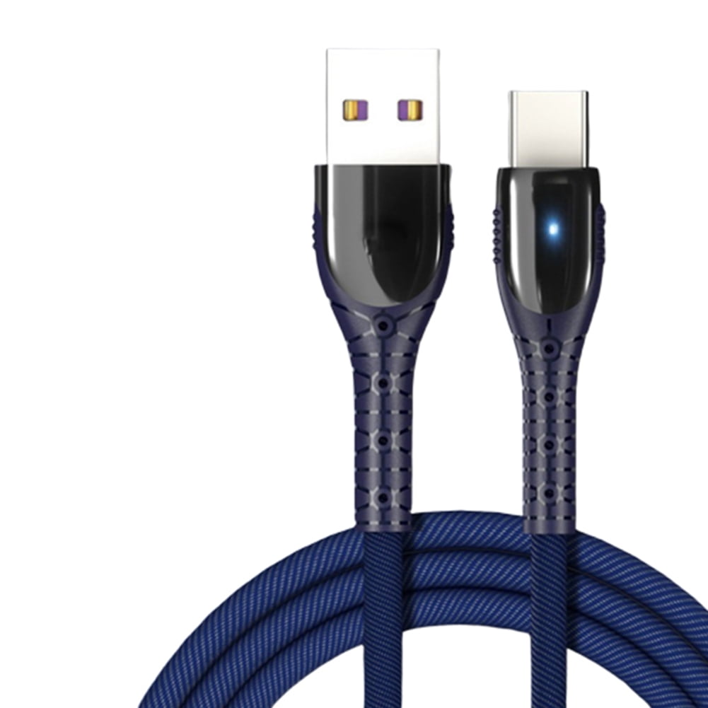 Bluethy 120cm 5A Fast Charge LED Light Type-C Data Sync Charging Cable ...