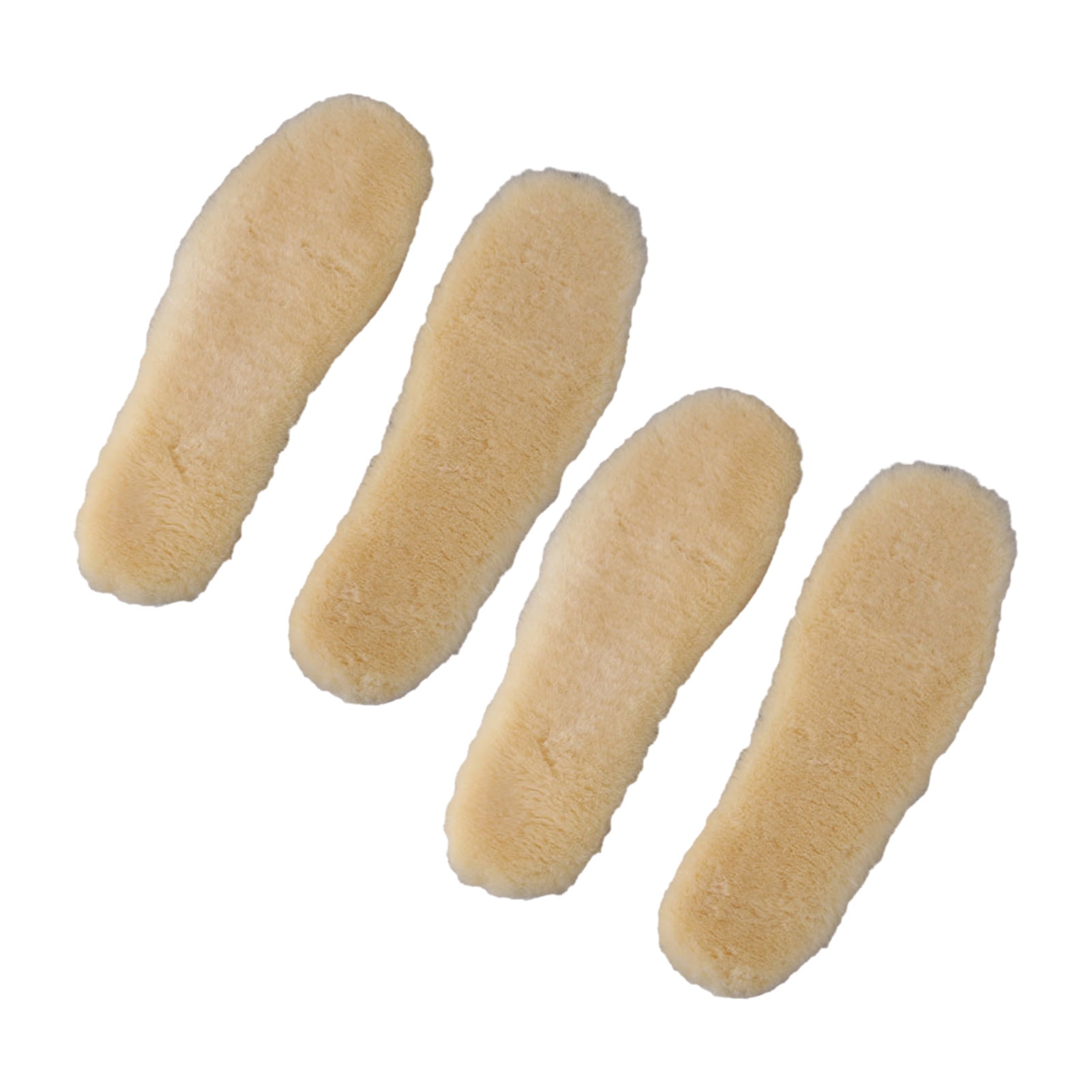 Bluethy 2 Pairs Shoe Insole Insert Fall Winter Warm Thick Fuzzy Wool ...