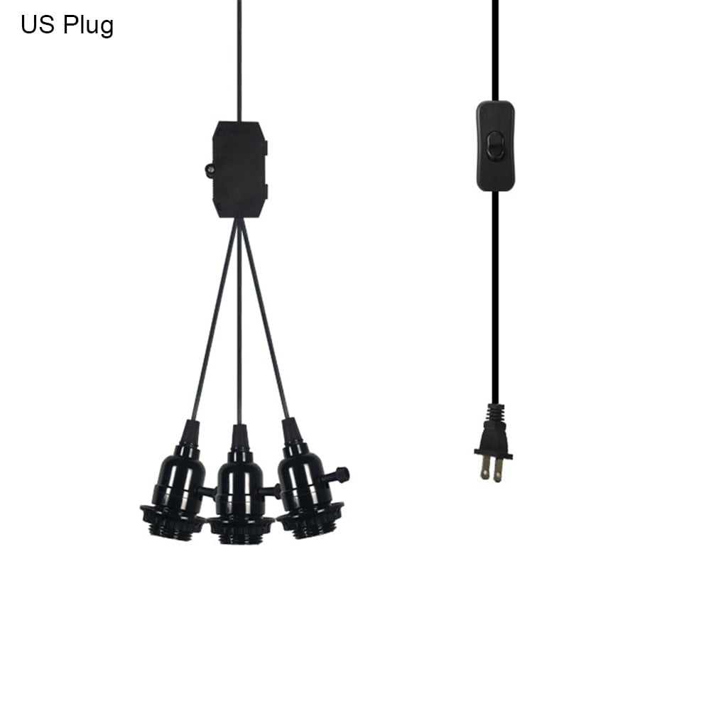 Bluethy 3 Way E26 Lamp Base Wire Home LED Bulb Hanging Light Socket ...