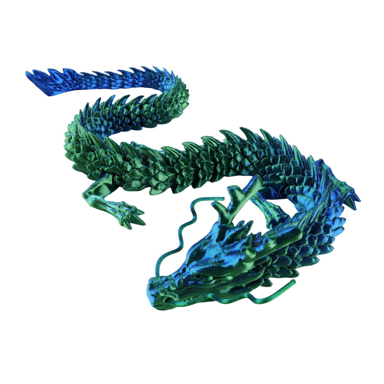 Bluethy 3D Printing Chinese Dragon Figurine Movable Joint Miniature ...