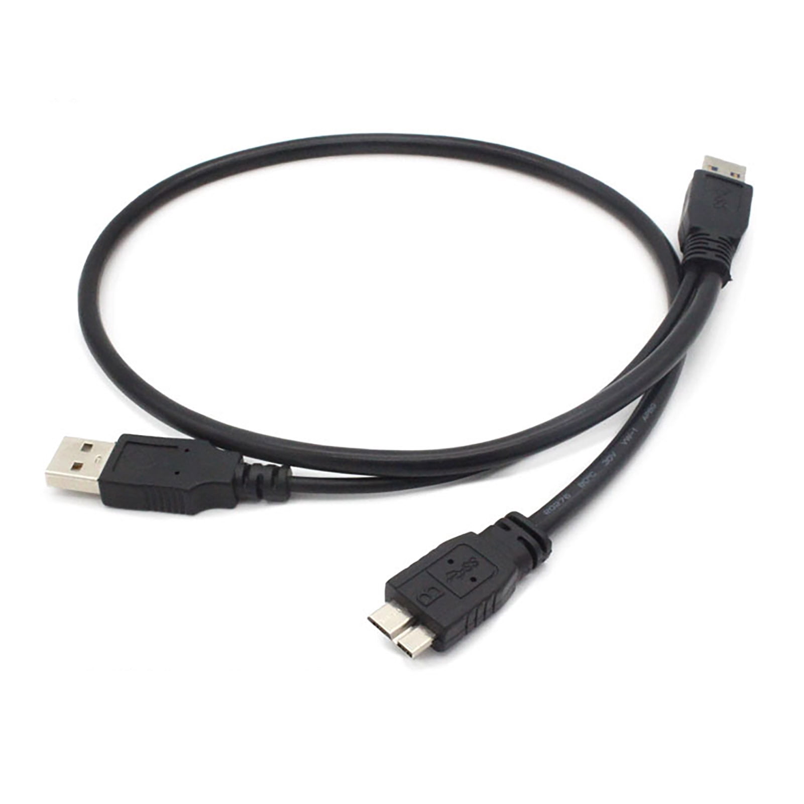 Bluethy 60CM Mobile Hard Drive Cable USB3.0 A Male to Micro B 5 Gbps Y ...