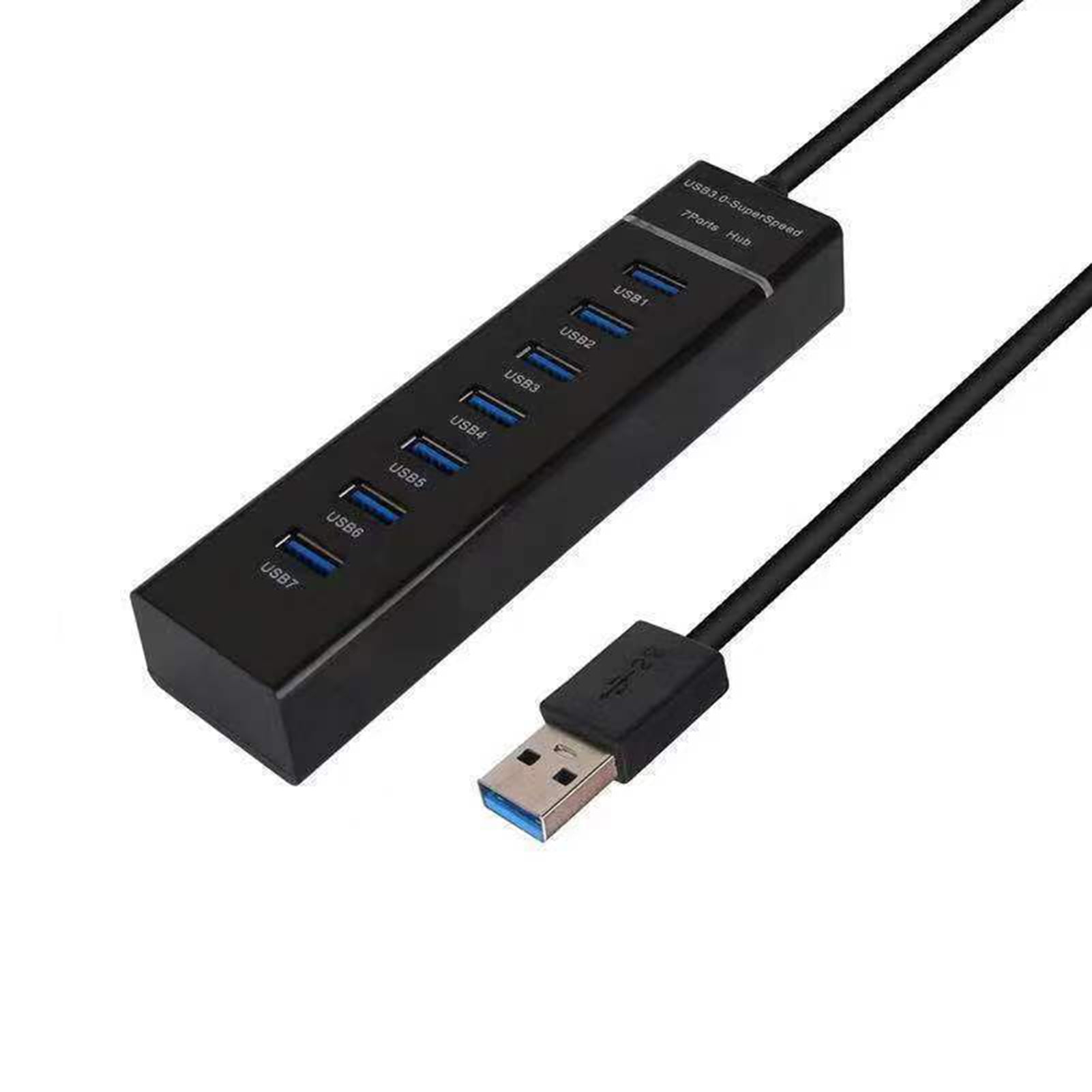 Bluethy 7-Port USB3.0 Adapter Splitter Hub Plug Play Hot Plugging Data ...