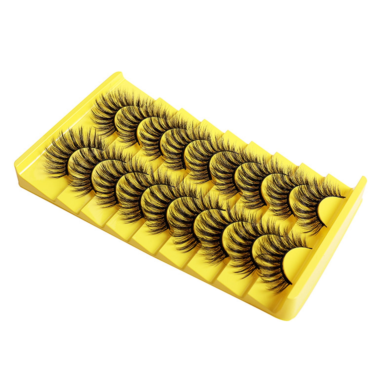 Bluethy 9 Pairs/Set False Eyelashes Natural 3D Effect Soft Thick Curled ...