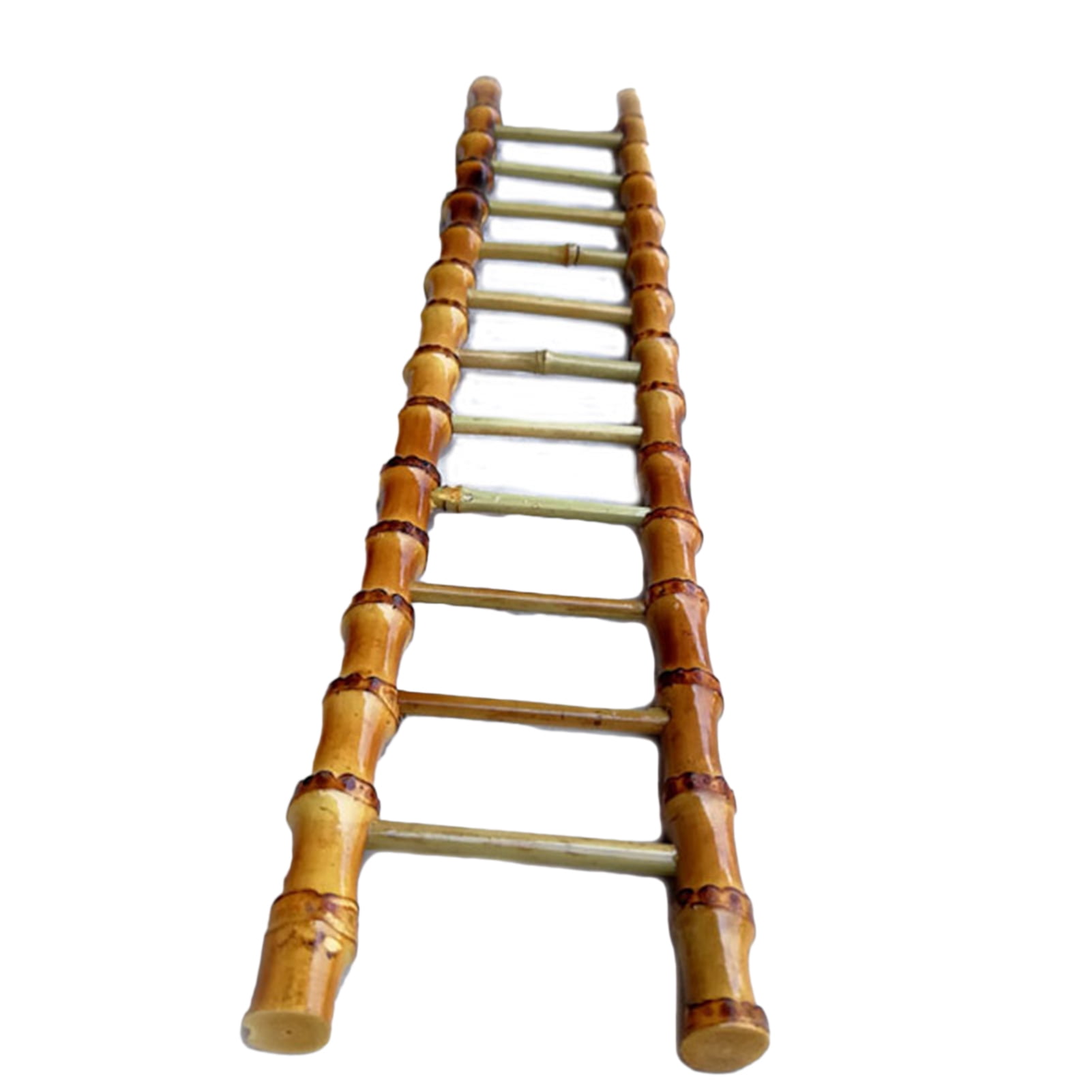 Bluethy Bamboo Ladder Display Mold Natural Cup Shelf Bamboo Table ...