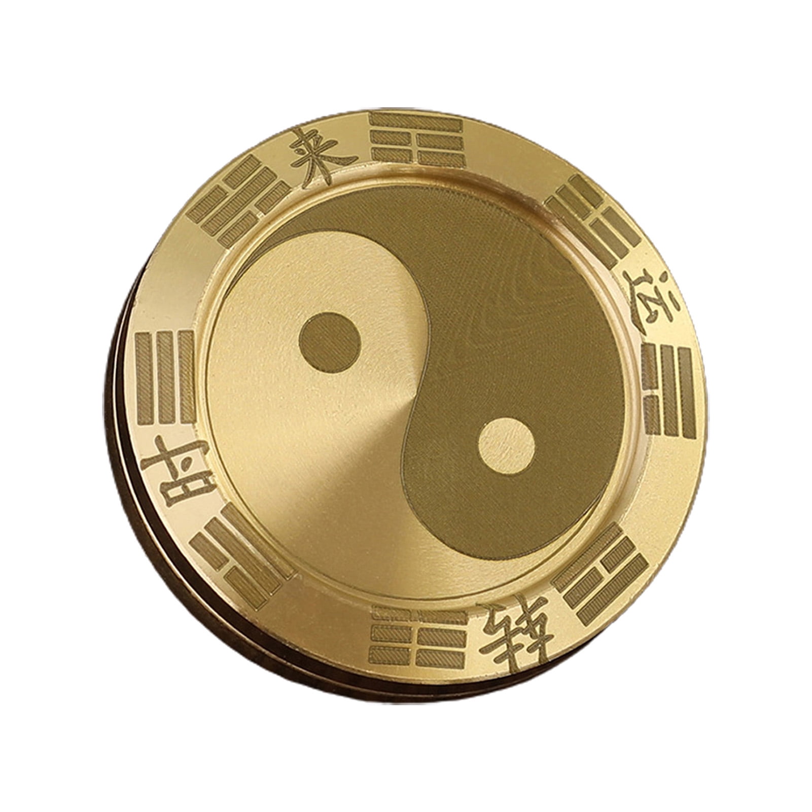 Bluethy Coins Fidget Slider Funny Chinese Characters Taiji Solid Brass ...