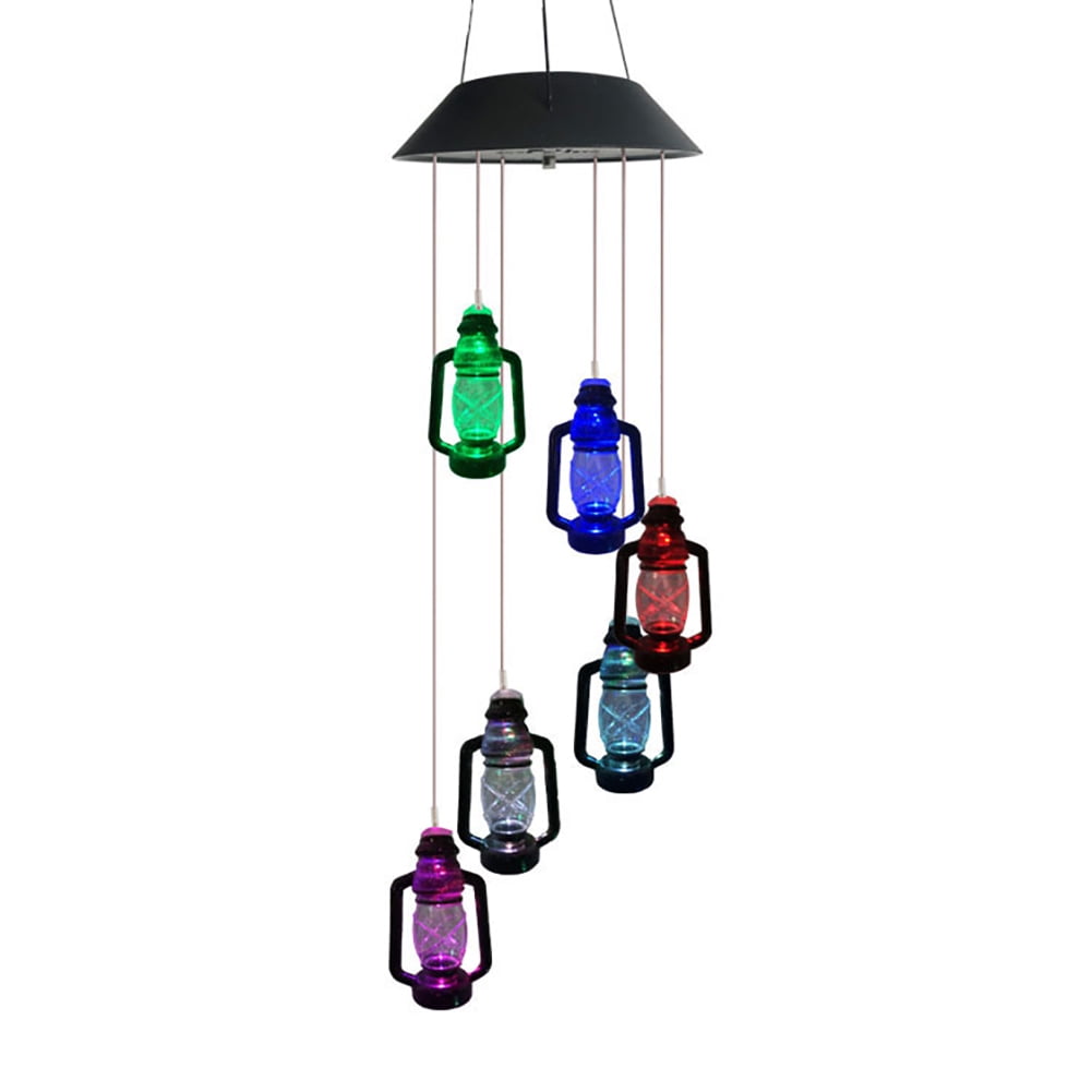 Bluethy Color Changing LED Solar Powered Wind Chime Light Home Garden ...