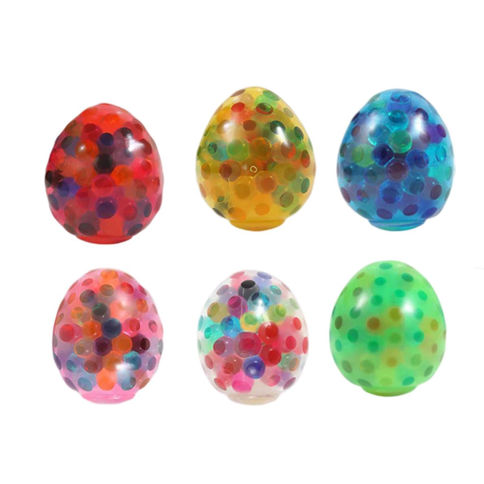 Bluethy Easter Egg Toy Elastic Quick Recovery Colorful Anti-stress Ball ...