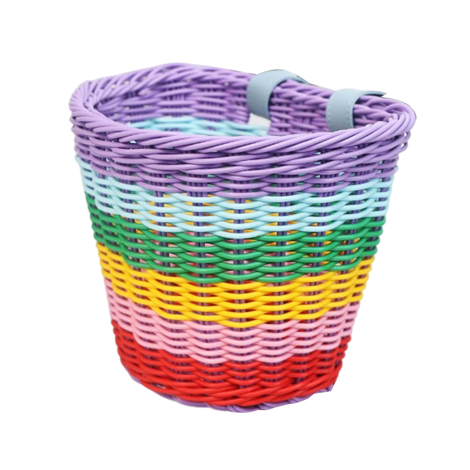 Bluethy Hand-Woven Bicycle Basket Large Capacity Bright Color Simple ...