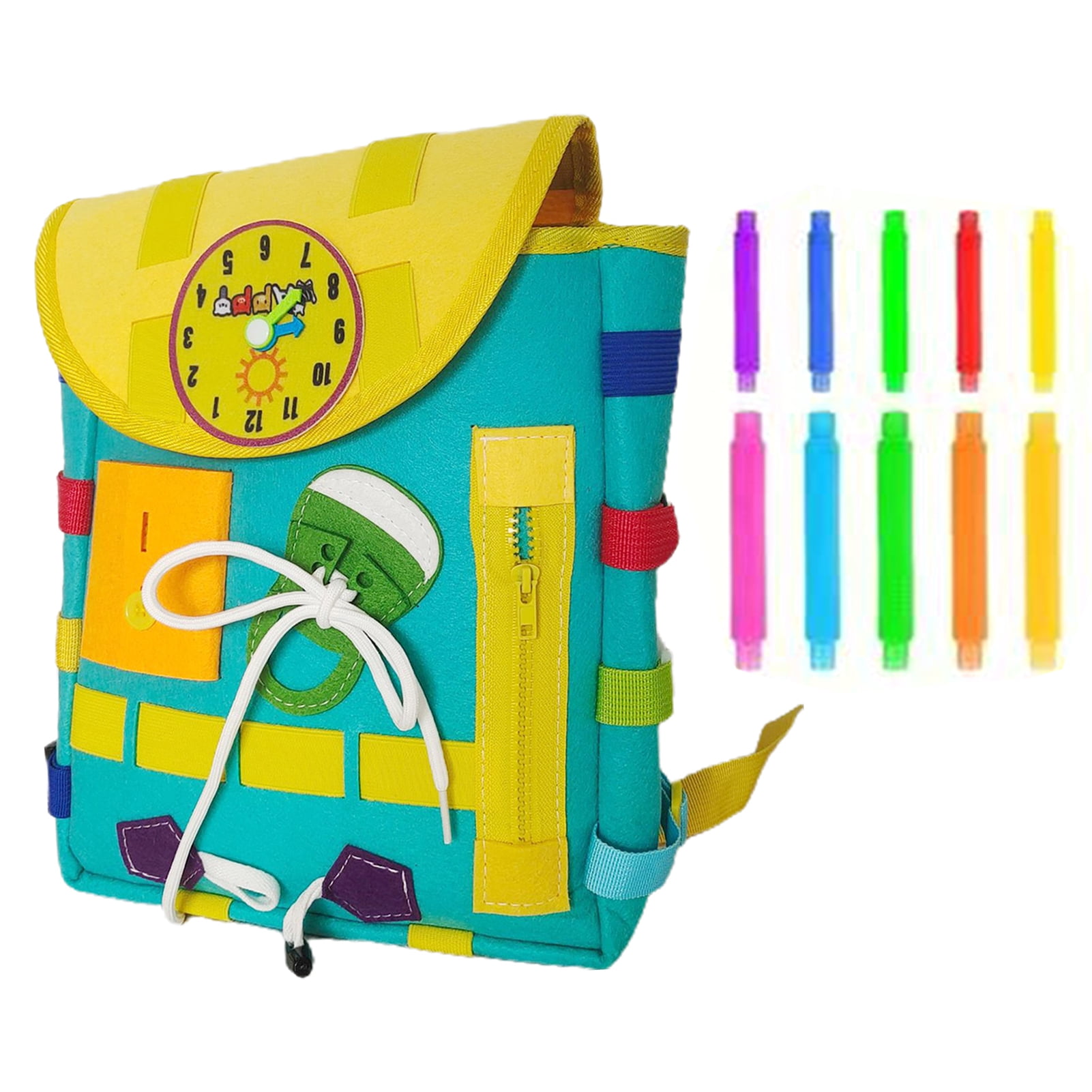 Bluethy Interactive Felt Toddler Backpack Fun Learning Activities Felt ...