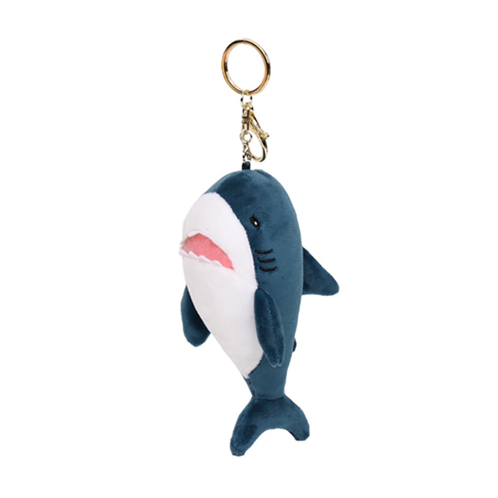 Bluethy Key Holder Soft Cartoon Shark Shape Plush Creative Hanging ...
