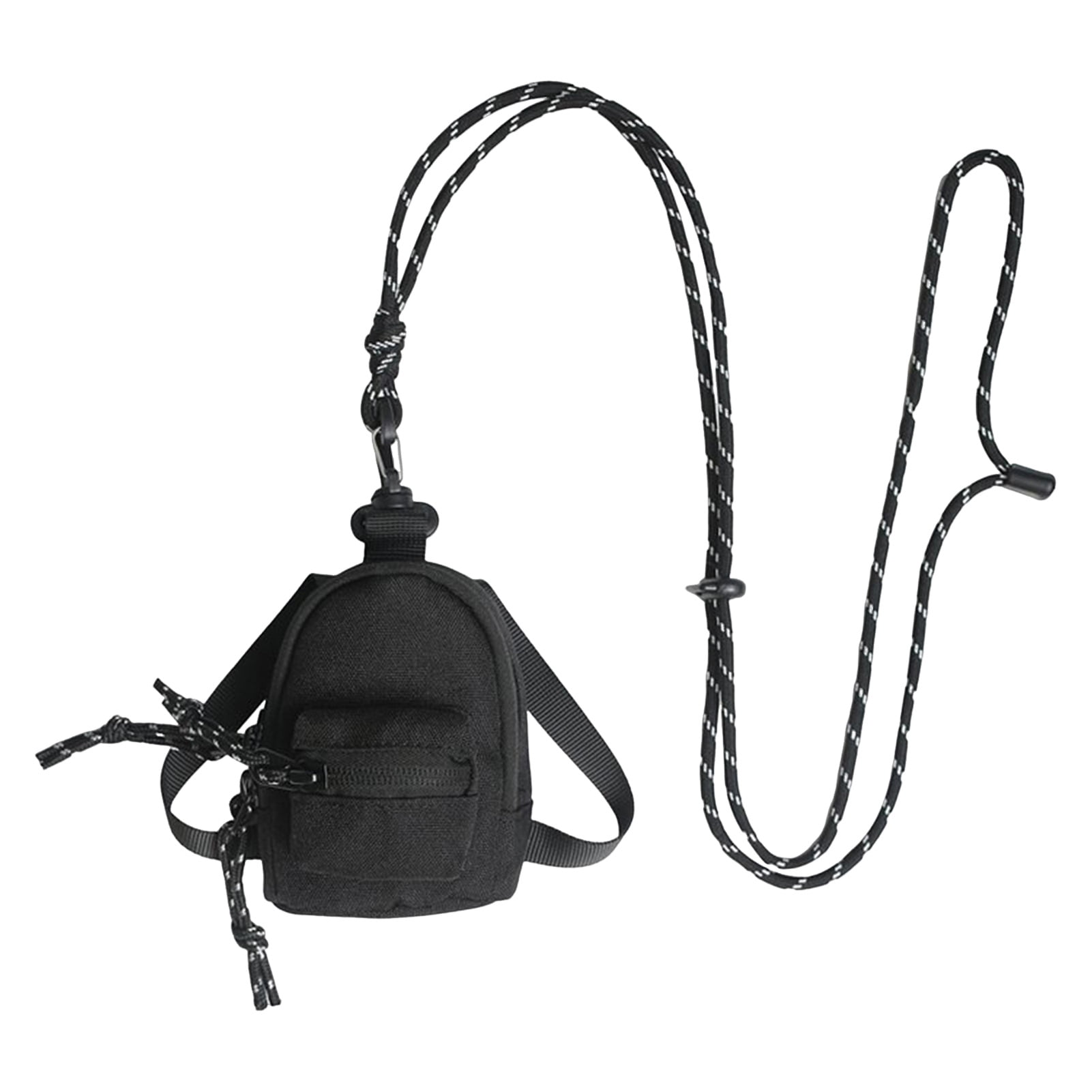 Bluethy Mini Neck Wallet with Carabiner Hip Hop Style Backpack Shape ...