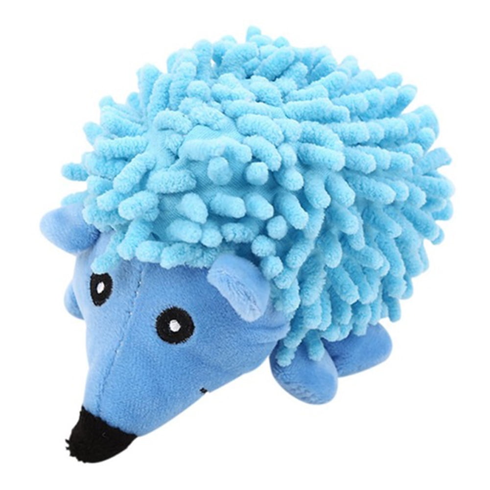 Bluethy Pet Dog Funny Hedgehog Shape Vocal Plush Chew Molar Bite Toy ...