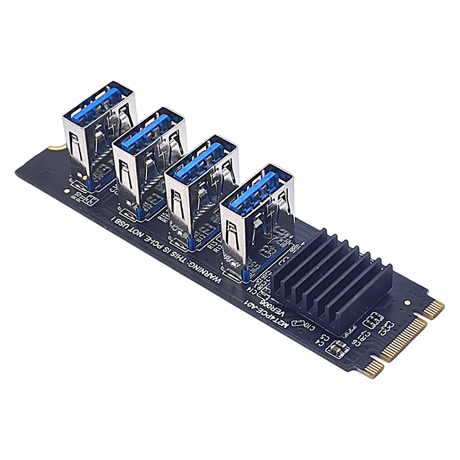 Bluethy Riser Card Professional High-speed USB 3.0 M.2 NVME KEY-M to 4 ...