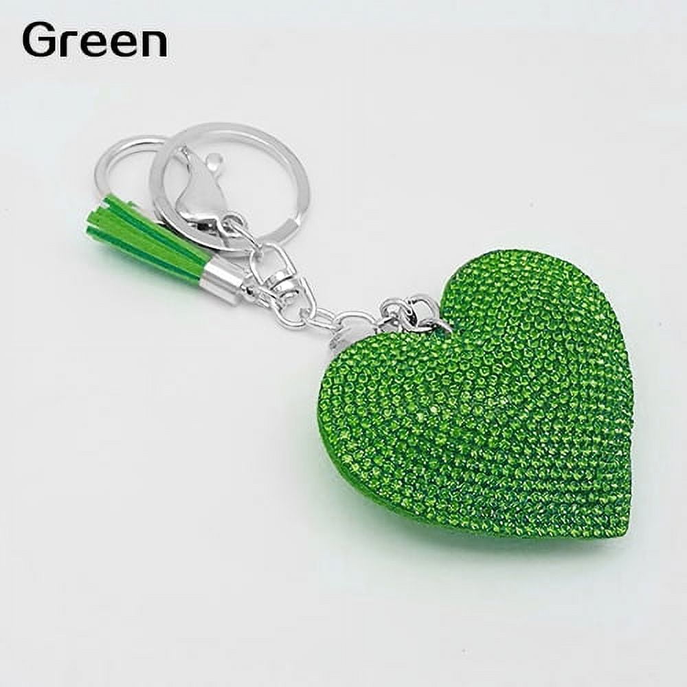 Bluethy Romantic Dazzling Rhinestone Love Heart Charm Pendant Fringe ...