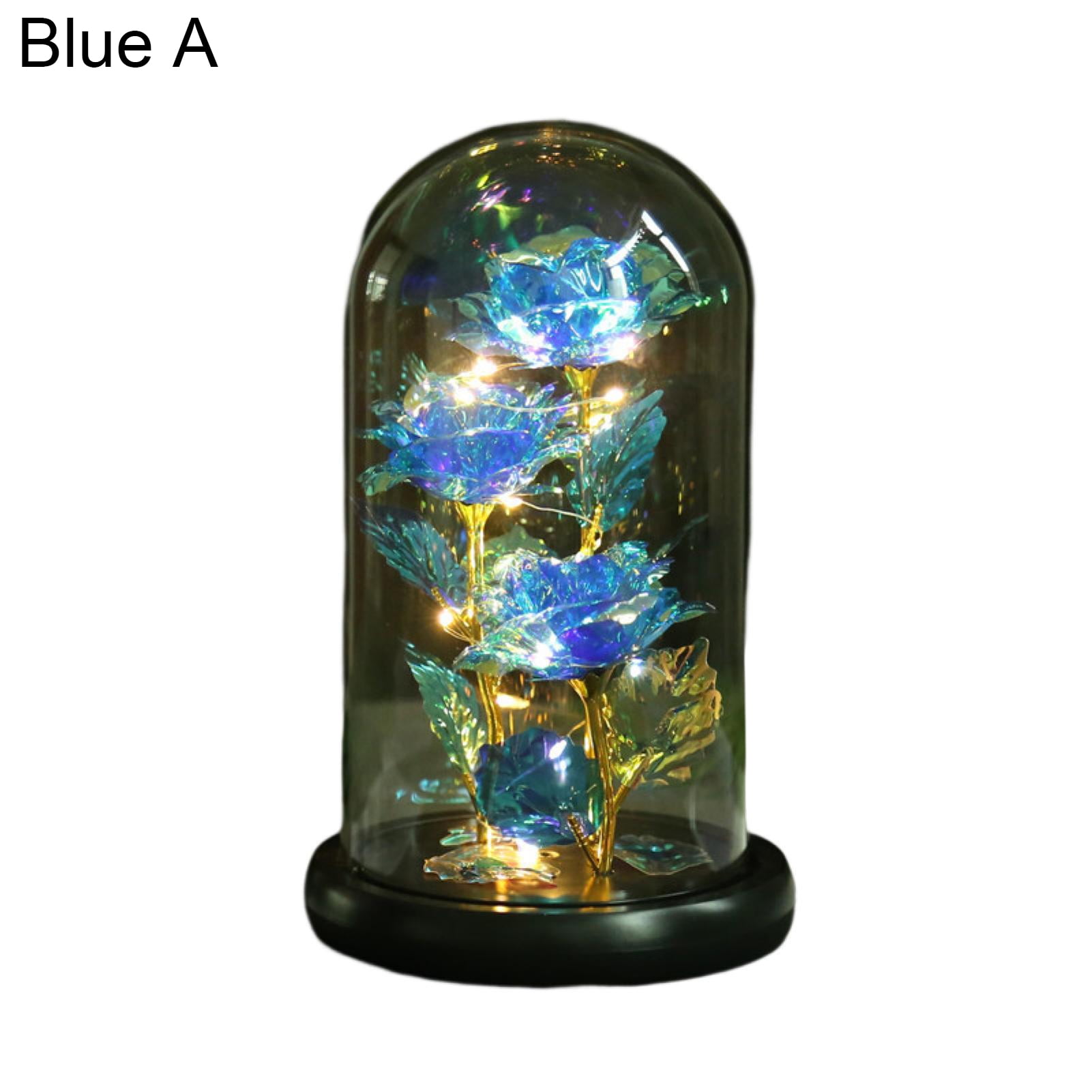 Bluethy Rose Flower Lamp with Led Lights, Galaxy Artificial Rose in ...