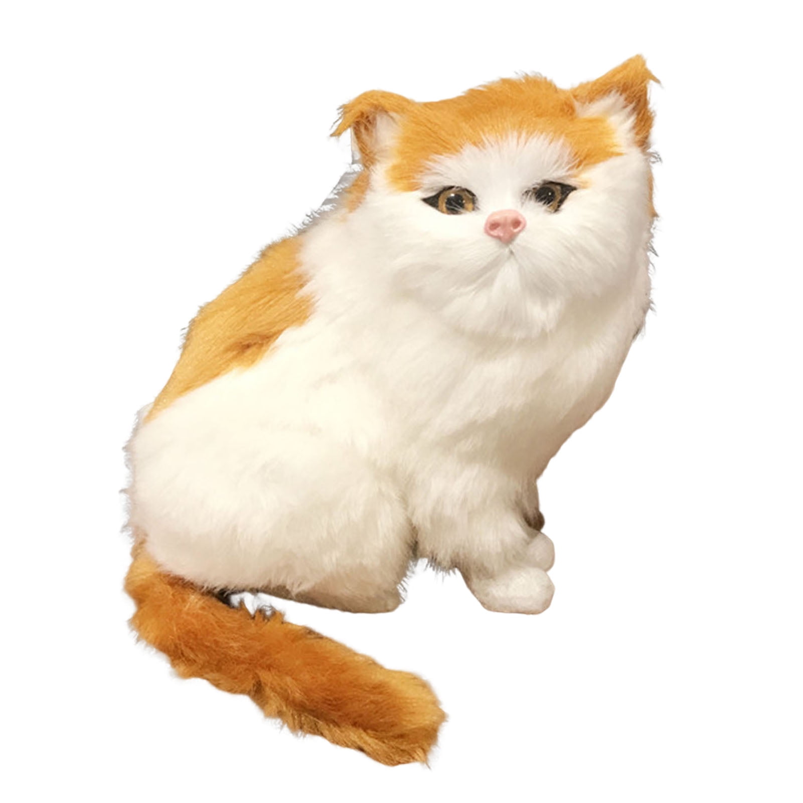 Bluethy Simulation Cat Model Faux Fur 3D Look Lovely Animal Model ...