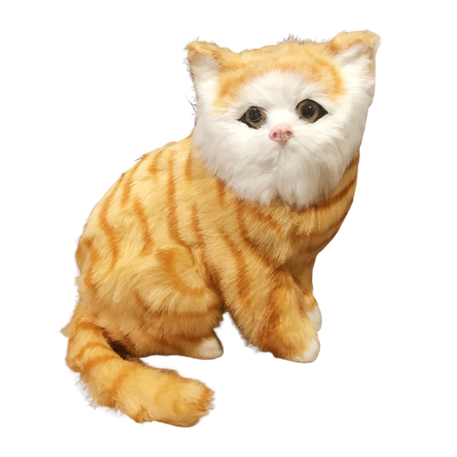 Bluethy Simulation Cat Model Faux Fur 3D Look Lovely Animal Model ...