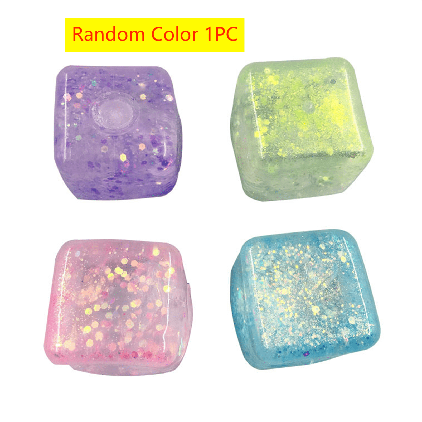 Bluethy Squeeze Fidget Toy Soft TPR Quick Rebound Flexible Sequins ...