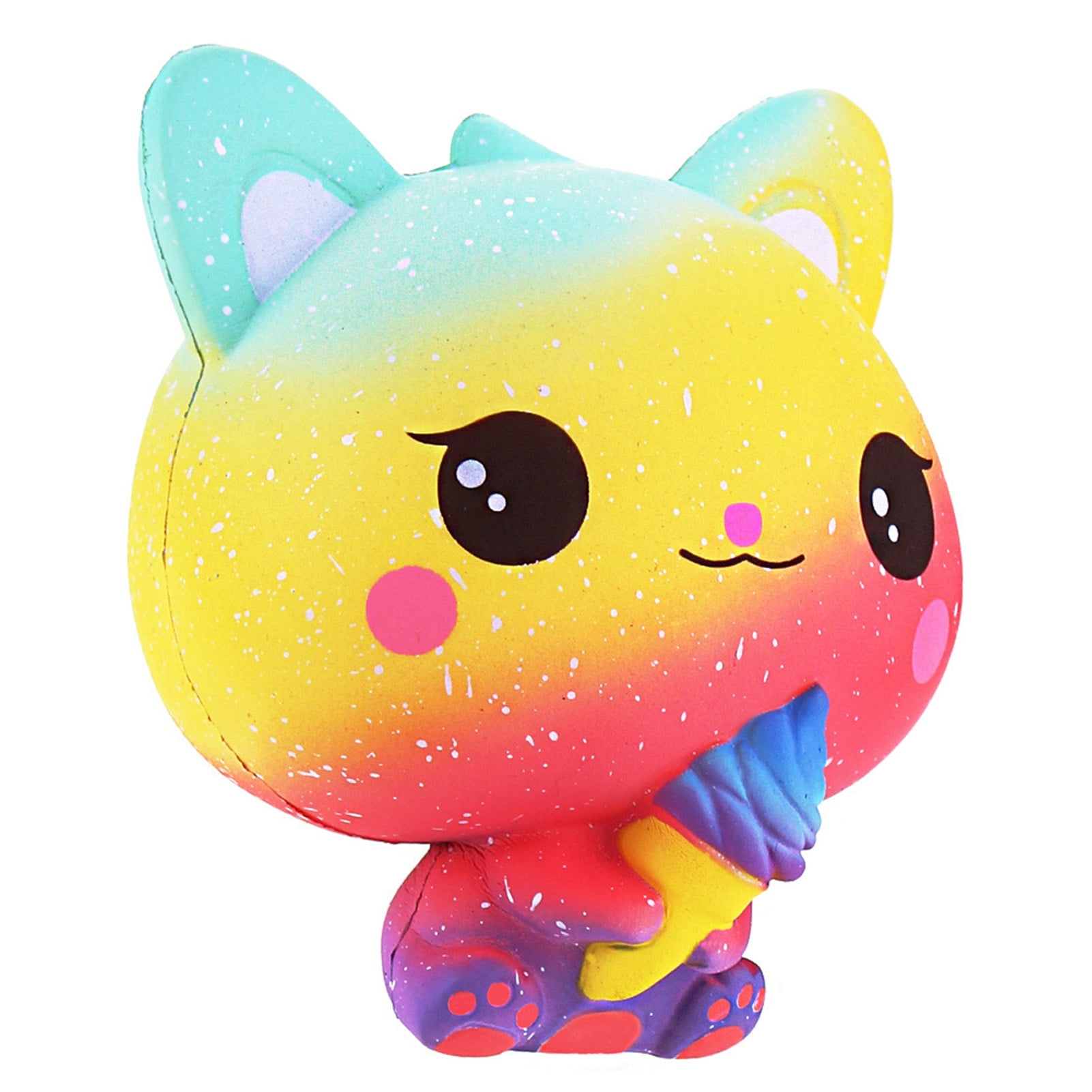 Bluethy Squeeze Toy Flexible Relieve Stress Multi-Color Squishy Cat ...