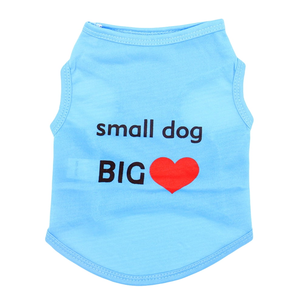 Bluethy Summer Cute Small Dog Big Heart Print Dog Puppy Doggie Vest Pet ...