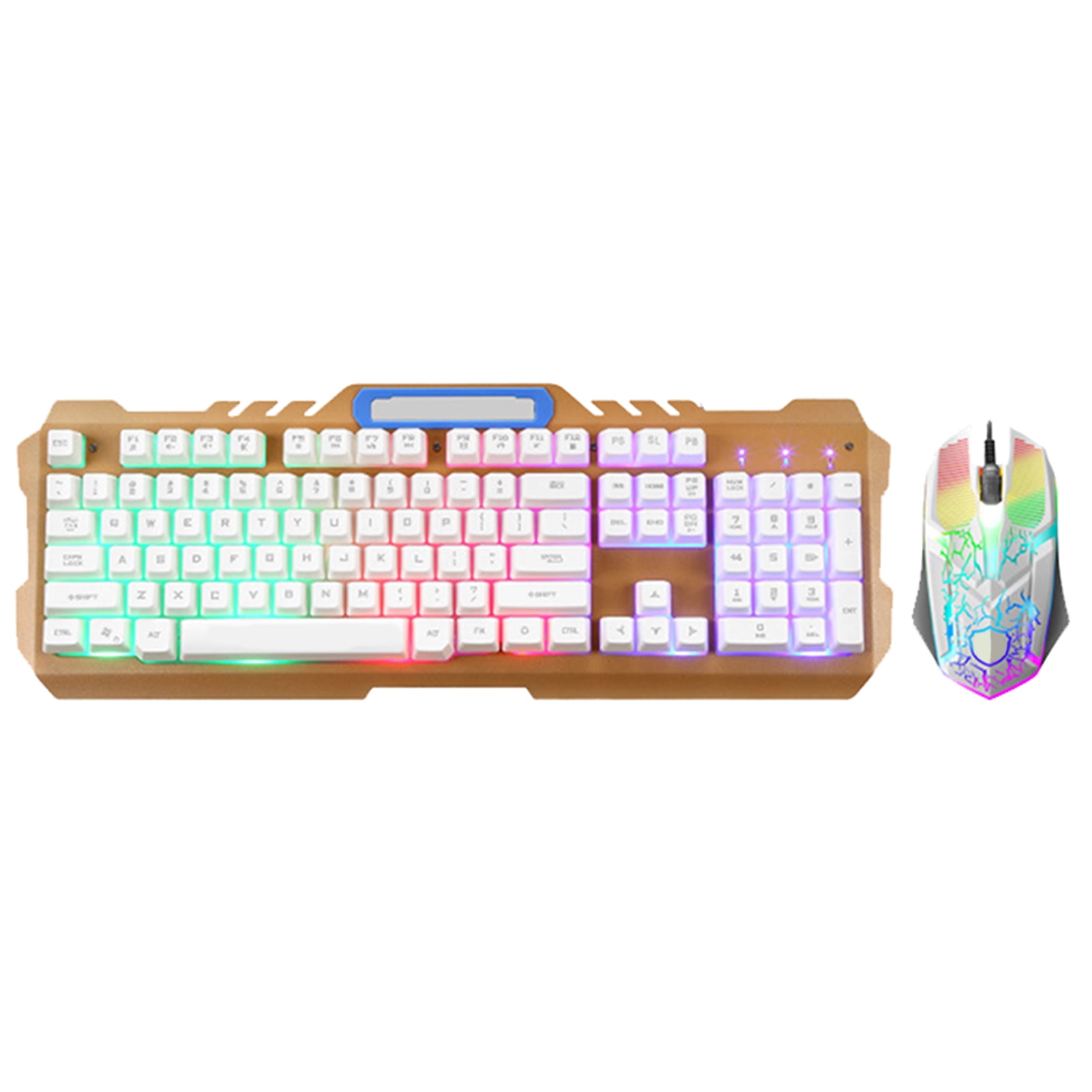 Bluethy T21 Cursor Mouse LED RGB Light Wired Metal Mechanical Keyboard ...