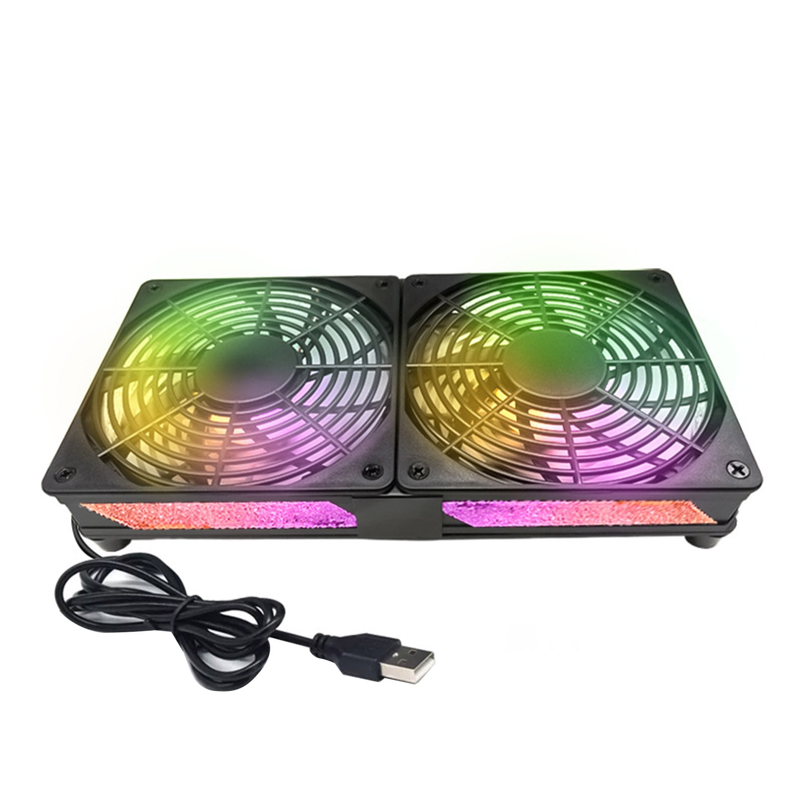 Bluethy USB Computer Cooling Fan Mini Single/Dual Fan 1800RPM Mute Heat ...