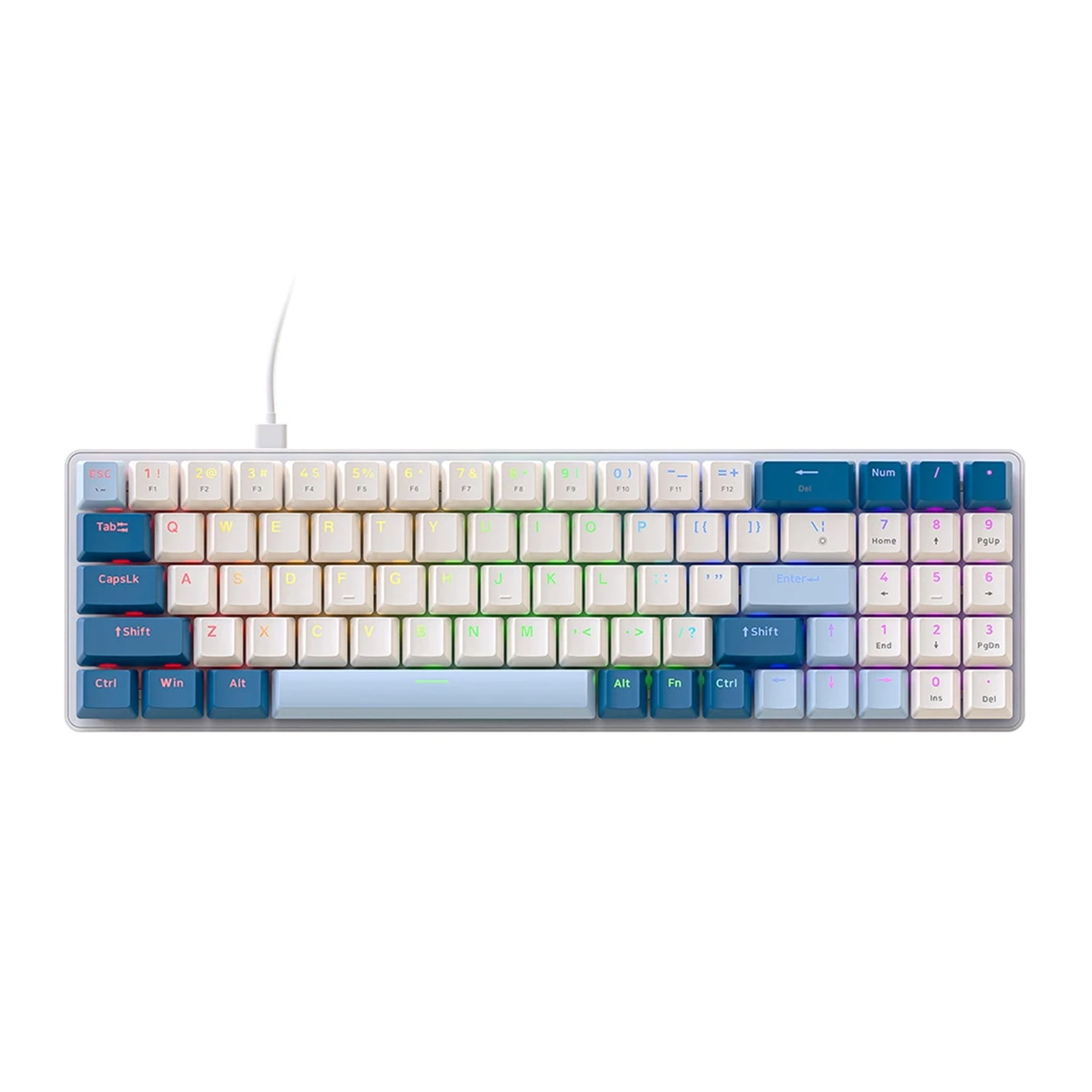 Bluethy Wired Mechanical Gaming Keyboard 78 Keys Full Size Ergonomic ...