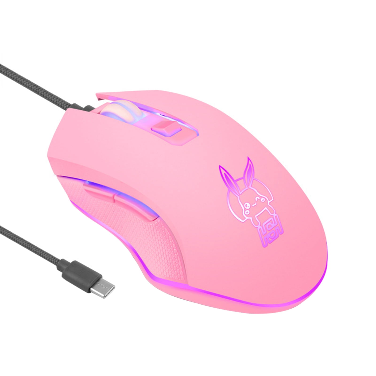 Bluethy Wired Mouse Sensitive Plug Play Ergonomic Type C 3200DPI Desk ...