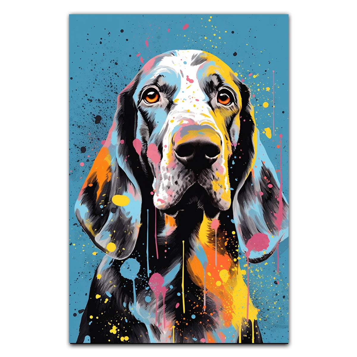 Bluetick Coonhound Dog Art - Watercolor Style Wall, Home or Apartment ...