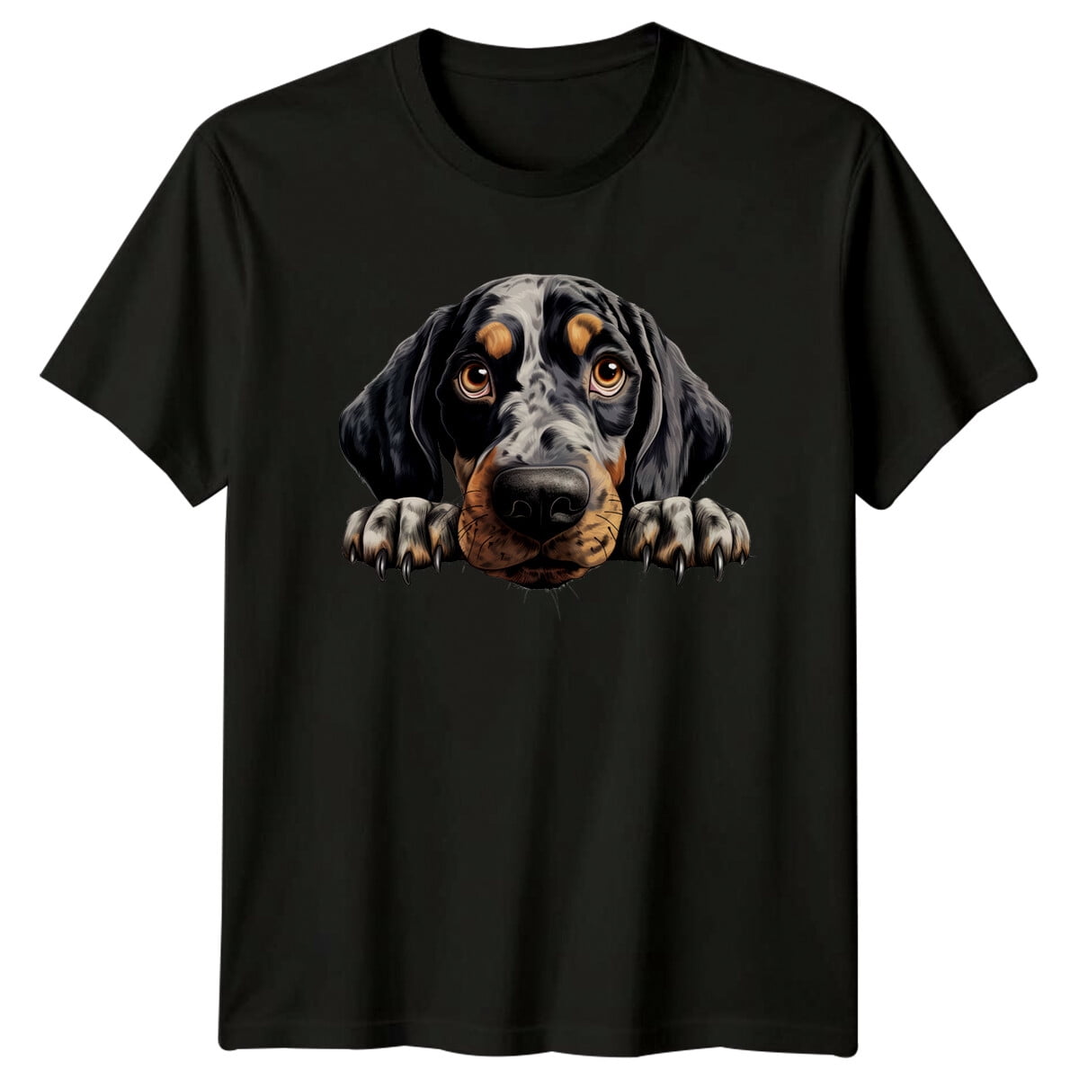 Bluetick Coonhound Dog Peek A Boo Pet Breed Graphic T-Shirt - Walmart.com