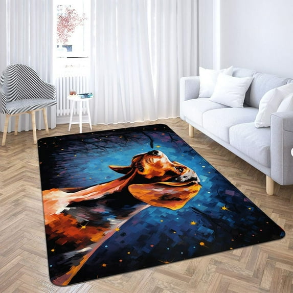 Bluetick Coonhound Dog Rugs for Bedroom Rectangle Area Rug, Modern Area ...
