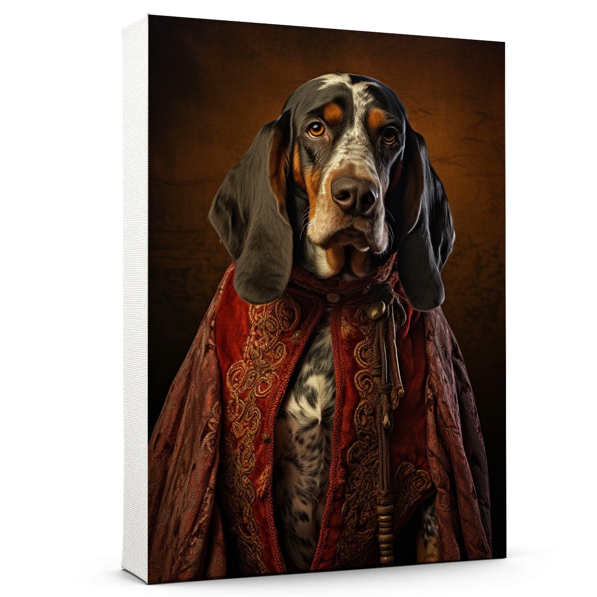 Bluetick Coonhound Pet Portrait in a Royal Costume Dog in a Costume ...