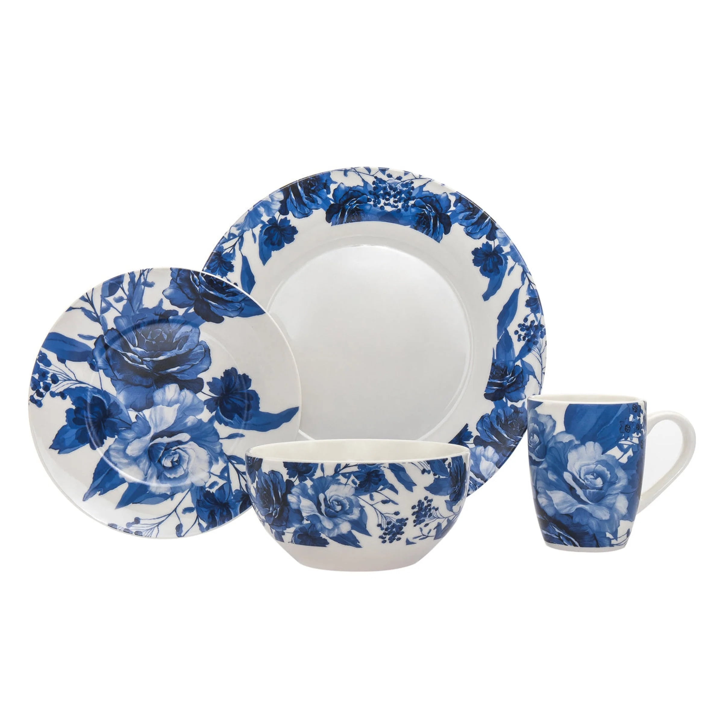 bluetiful-florale-porcelain-16-piece-dinnerware-set-service-for-4 ...