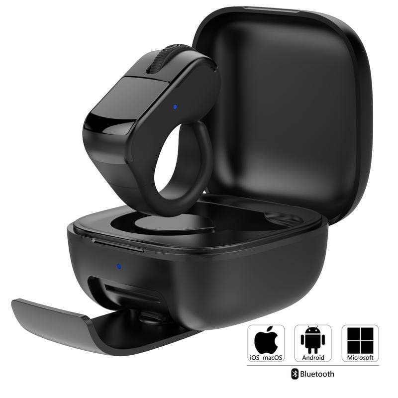 Bluetooth+2.4G Remote Control Scrolling Finger Ring Air Mouse with ...