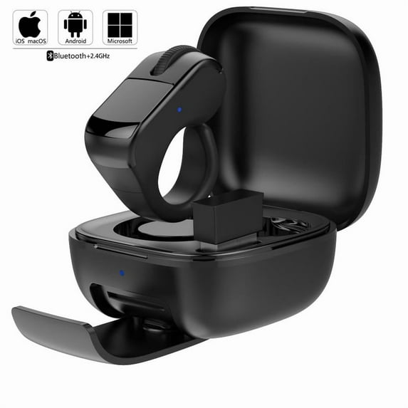 Bluetooth+2.4G Remote Control Scrolling Finger Ring Air Mouse with ...