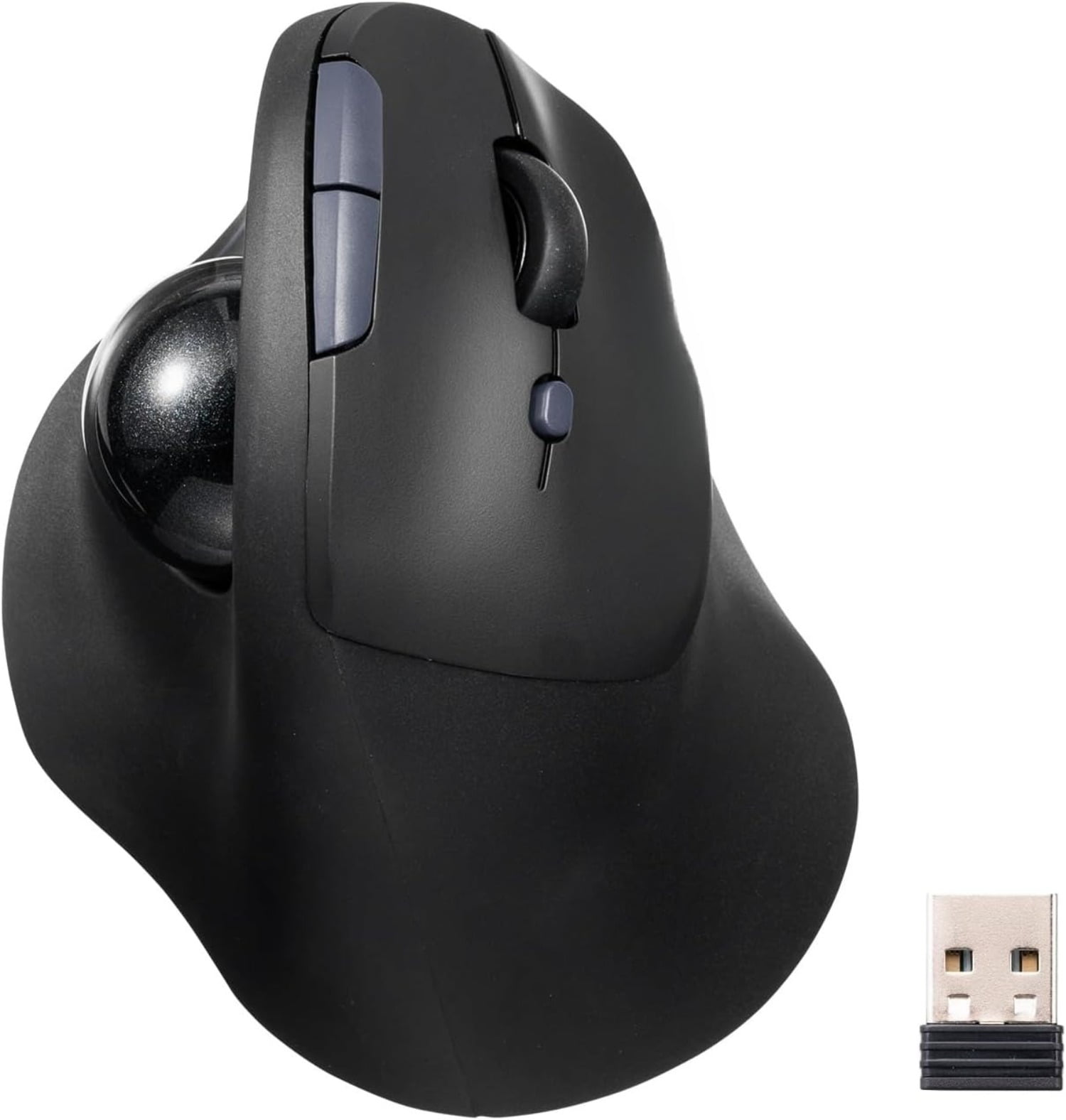 Bluetooth + 2.4G Wireless Trackball Mouse, Silent Ergonomic Roller Ball ...