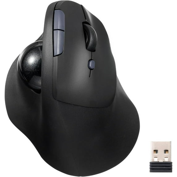Bluetooth + 2.4G Wireless Trackball Mouse, Silent Ergonomic Roller Ball ...