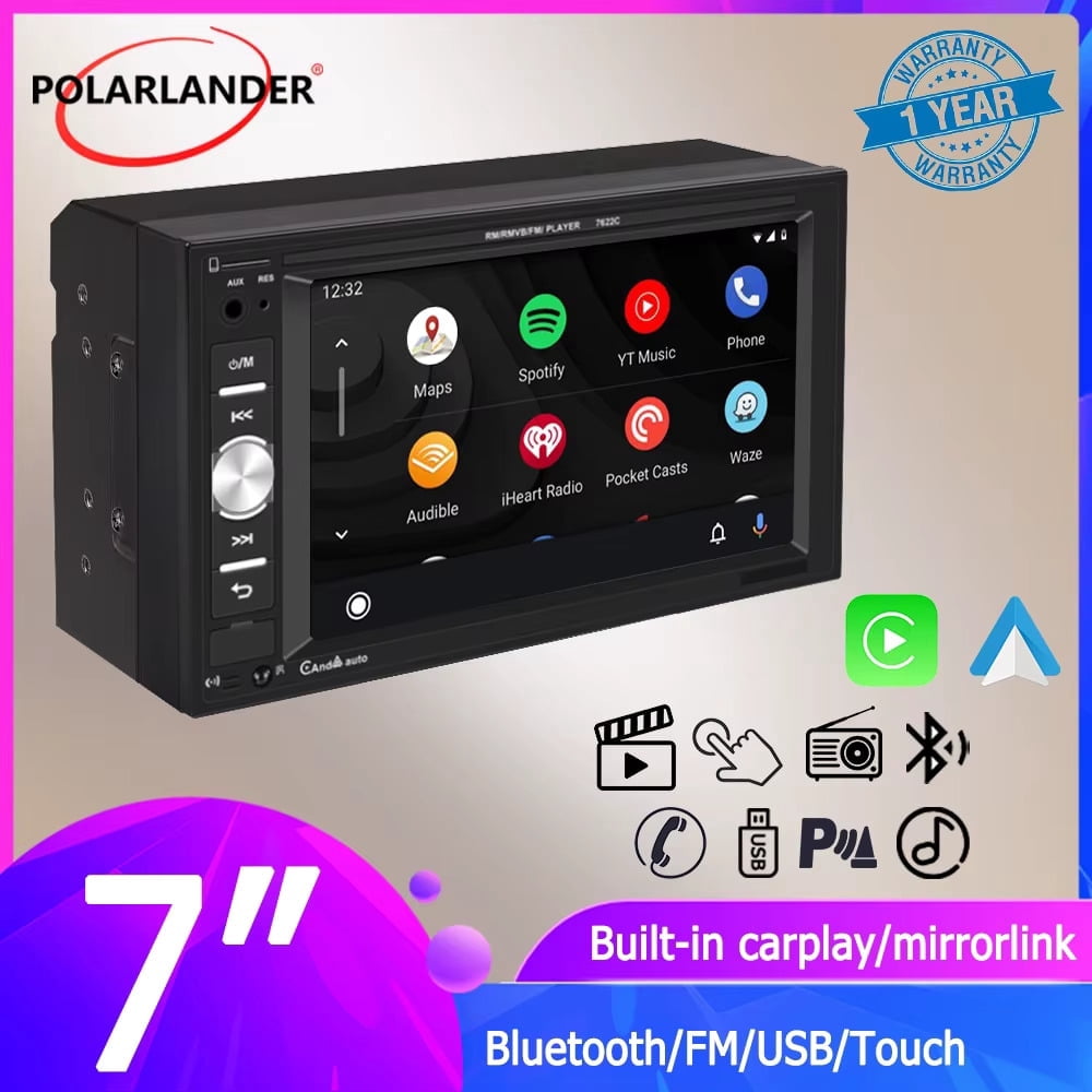 Bluetooth 2 DIN Car Multimedia Accessories Wince MP5 player Carplay ...