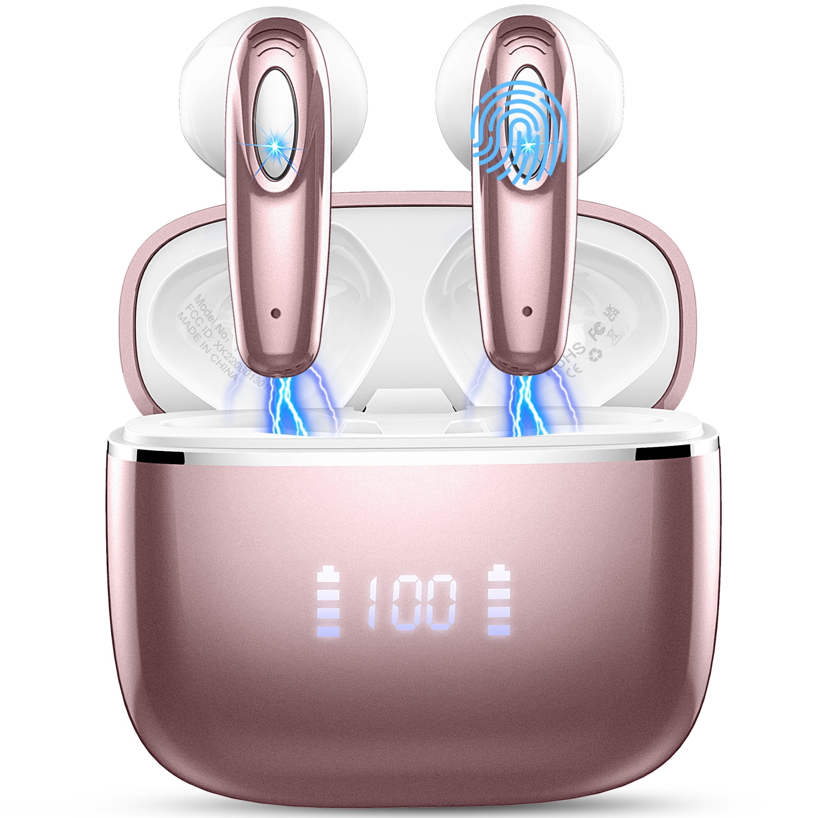 Bluetooth, 2025 Auricolari Bluetooth5.3 con Stereo 3D Immersivo, Cuffie Wireless Cancellazione ...
