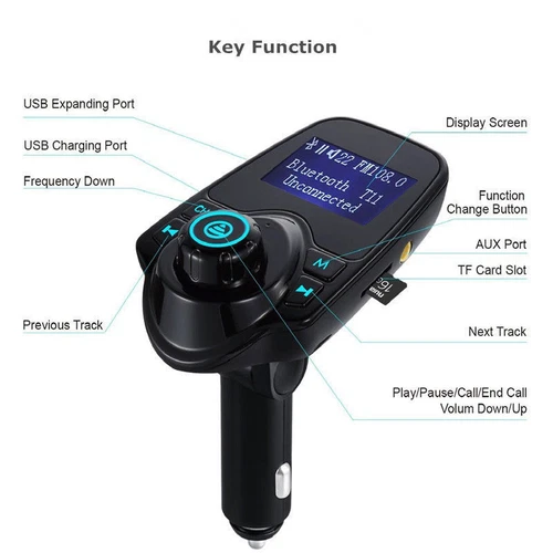 Bluetooth 4.0 Wireless Fm Transmitter For Iphone7 6S Samsung Galaxy S8+S7 Lg V20 - Walmart.com
