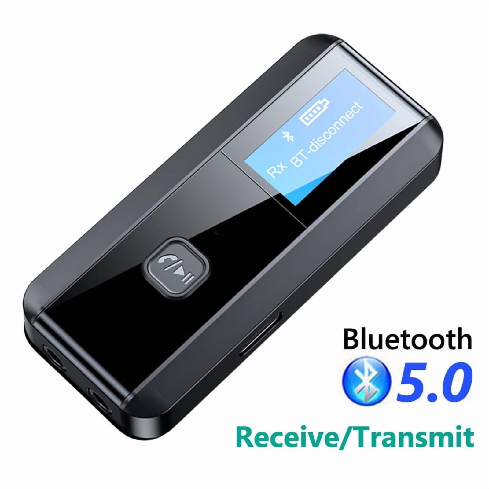 Bluetooth 5.0 2-in-1 Transmitter Receiver with Display - Car Hands-Free ...