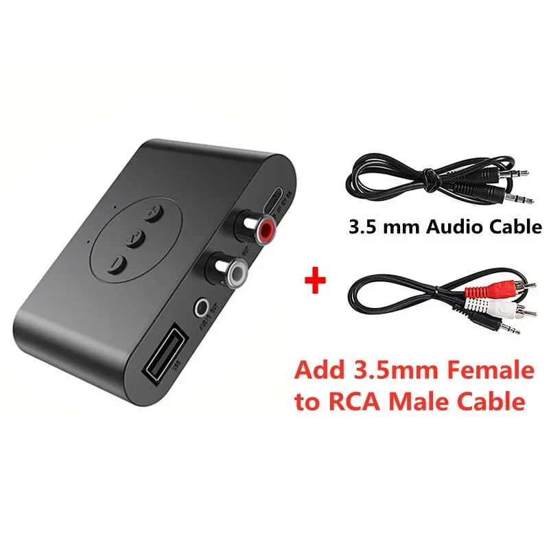 Bluetooth 5.0 Audio Receiver U Disk RCA 3.5mm 3.5 AUX Jack Stereo Music ...