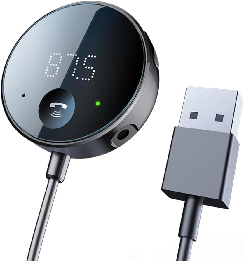 Bluetooth 5.0 Car Adapter, 2 In 1 Mini Portable 3.5mm Bluetooth Aux ...