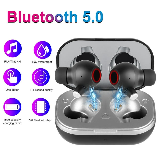 Bluetooth 5.0 Headset TWS Wireless Earphones Mini Stereo Headphones ...