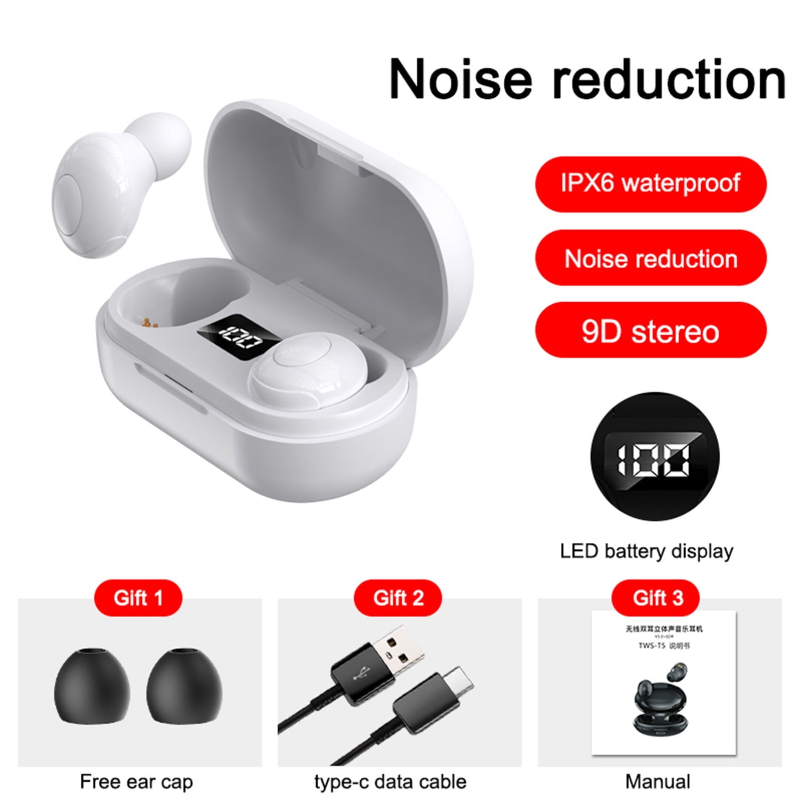 Bluetooth 5.0 Headset Wireless Earphones Mini Earbuds Stereo Headphones 2020, Bluetooth Headset ...
