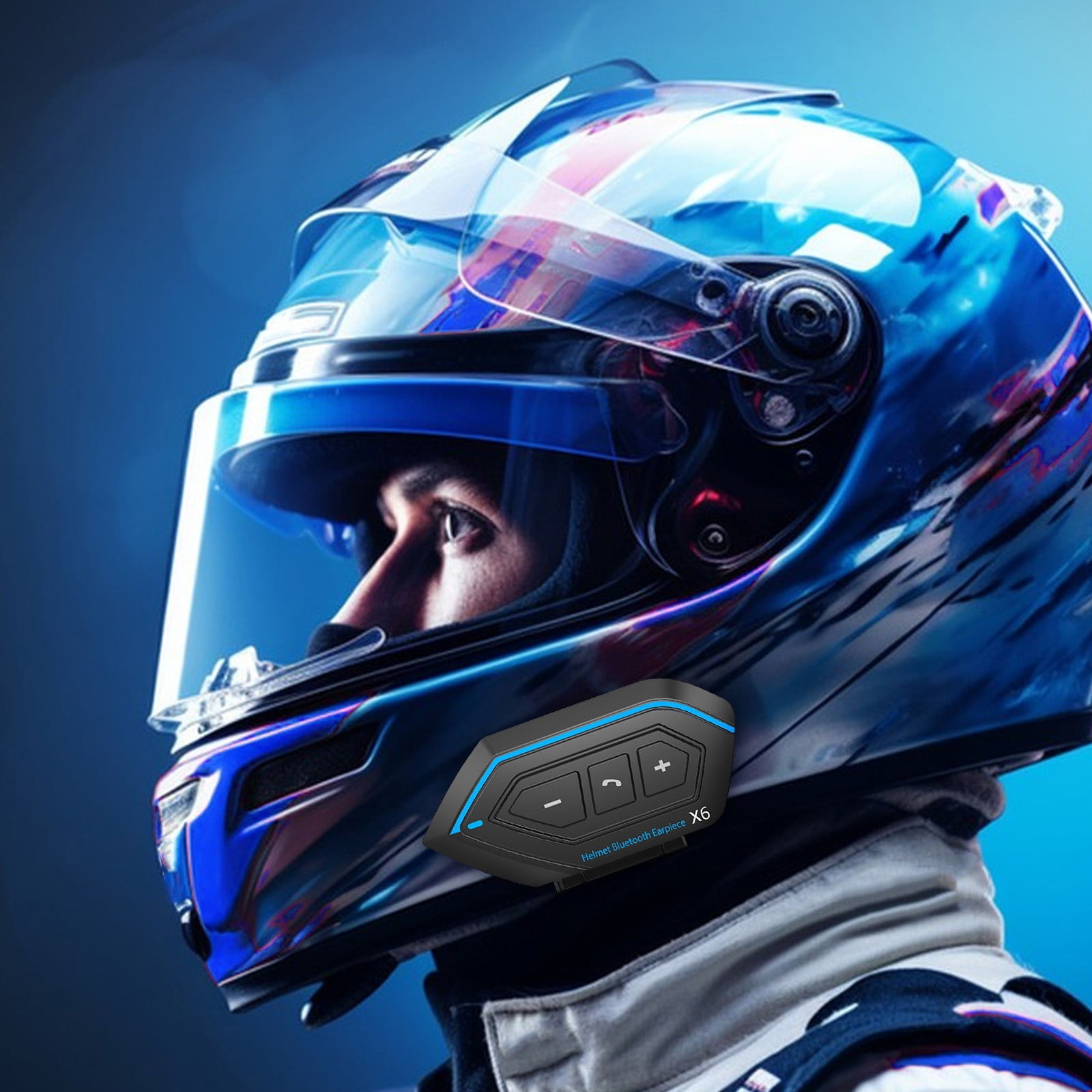 Bluetooth 5.0 Intelligent Noise Reduction Long Range Motorcycle Helmet ...