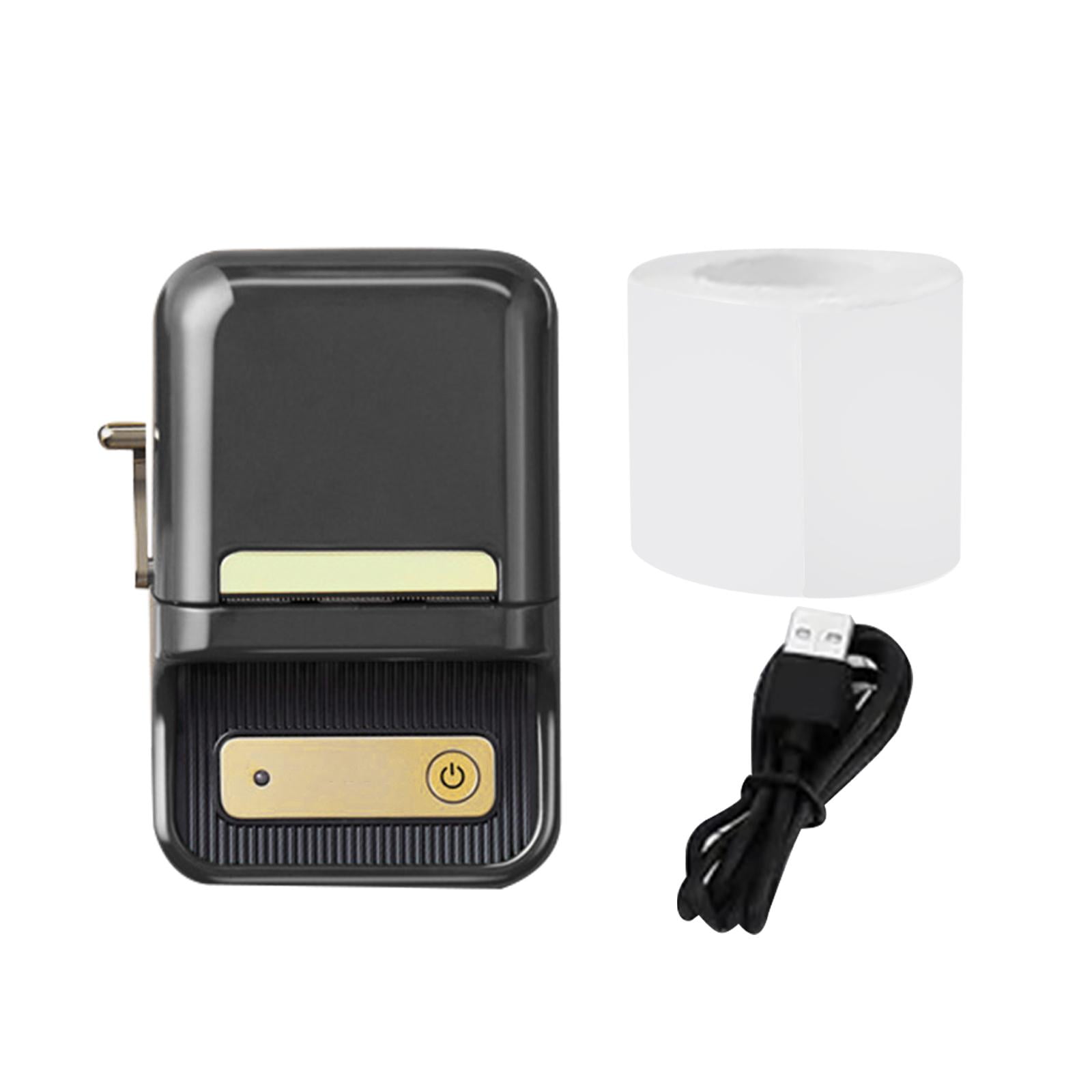 Bluetooth 5.0 Label Printer with 1 Roll Label Use Sticker Printer Black ...